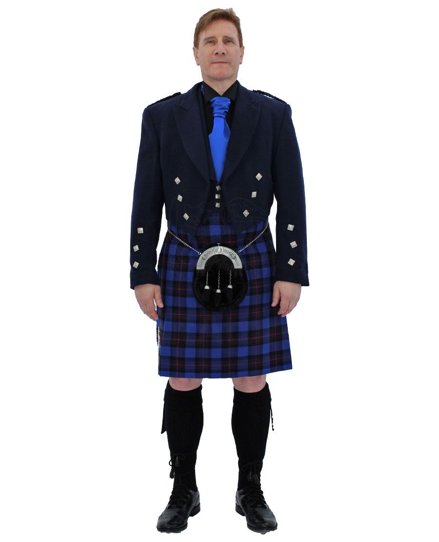Blue Prince Charlie Rangers Outfit for Men – Scottish Formal Kilt ...