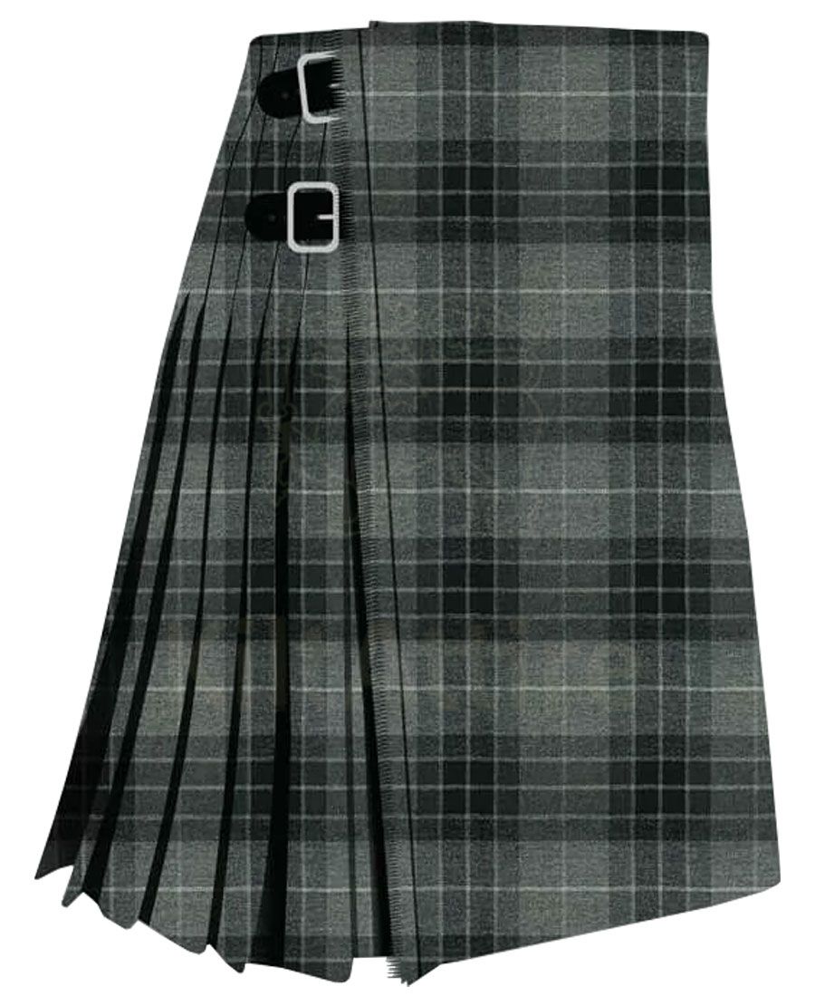 Fraser Grey Tartan Kilt for Men | Traditional Scottish Highland Wear