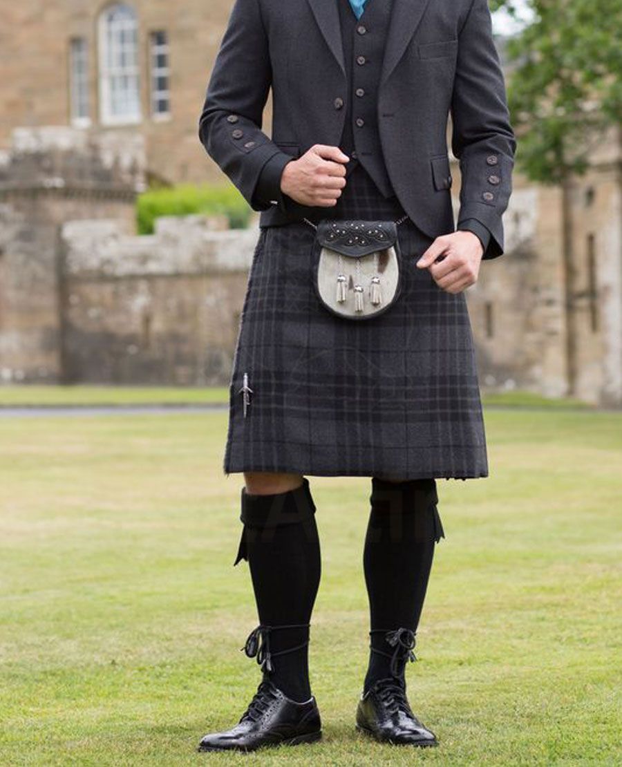 Grey Spirit Tartan Kilt for Men | Traditional Scottish Kilt