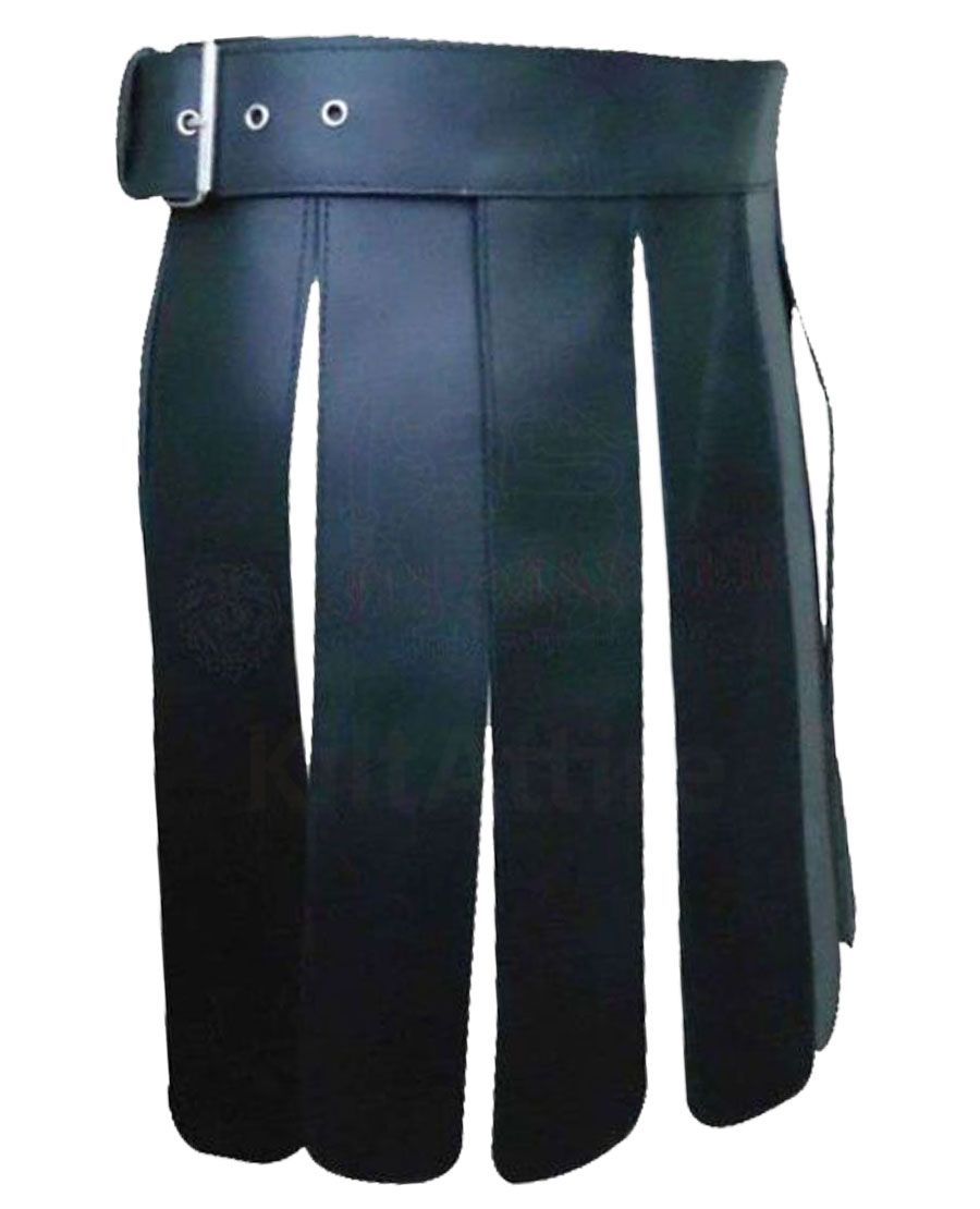 Real Leather Roman Gladiator Kilt - Bold Style for Men