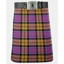 Culloden District Gold Modern Tartan Kilt for Men’s Fashion